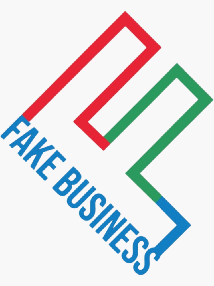 "Fake Business" Sticker for Sale by sentic | Redbubble