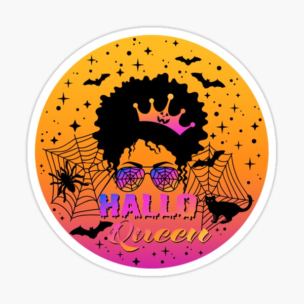 "Halloqueen Hilarious Halloween Girls Fun" Sticker for Sale by HoneyHue ...