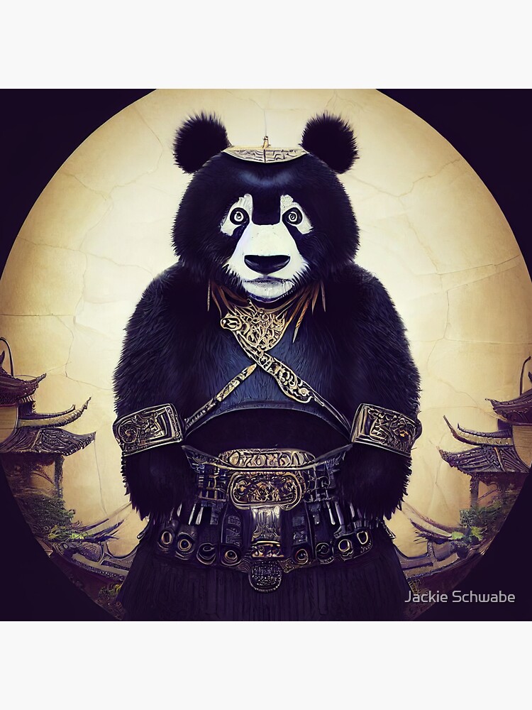 "Warrior Panda Bear Ready for Battle " Sticker for Sale by jschwabe ...