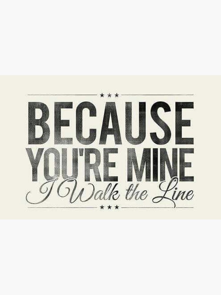 "I Walk The Line" Sticker for Sale by Rlittle | Redbubble