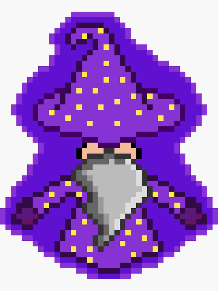 "Pixel Art Wizard" Sticker for Sale by MushMouthGames | Redbubble