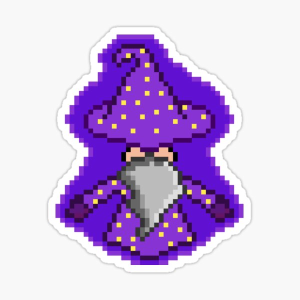 "Pixel Art Wizard" Sticker for Sale by MushMouthGames | Redbubble
