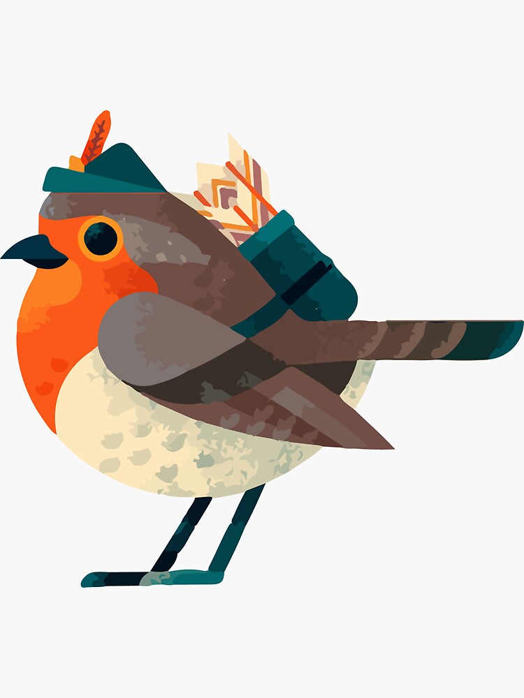 Robin Hood Bird Sticker For Sale By Claudia Martínez Molina Redbubble