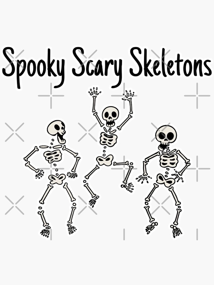 "Spooky scary skeletons" Sticker for Sale by TheDreamSociety | Redbubble