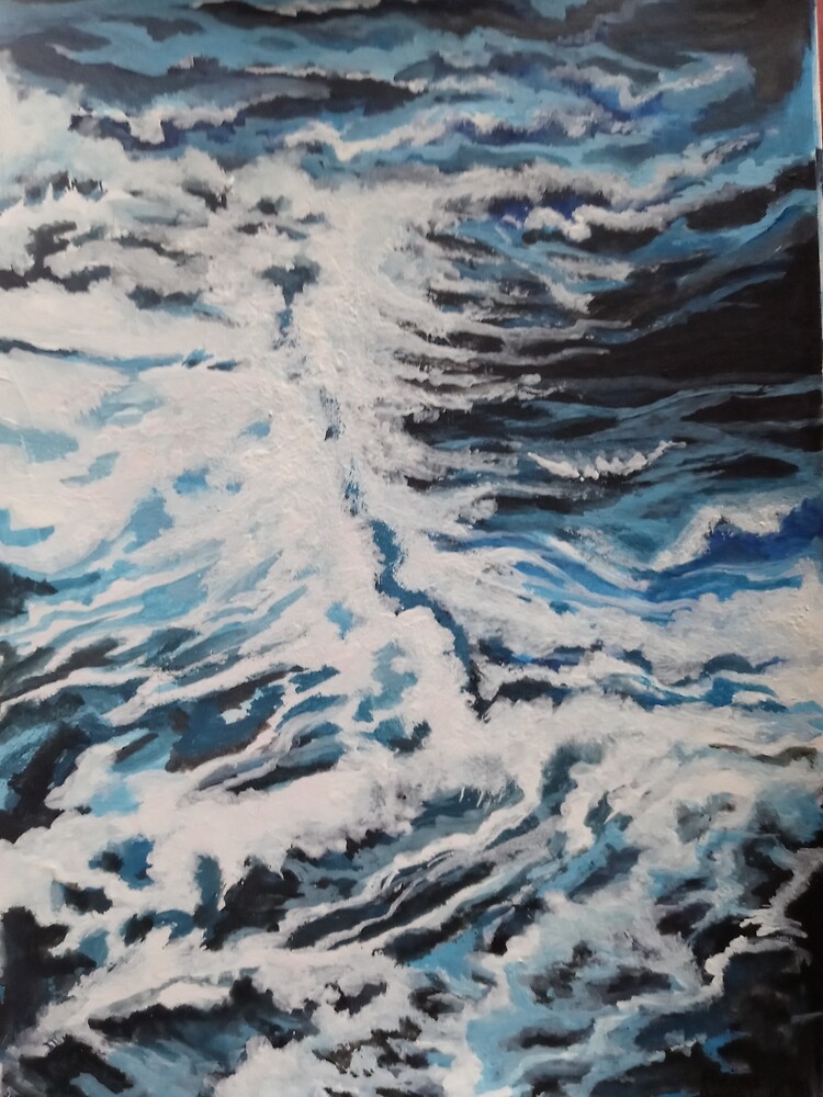 "Crest of the Waves Watercolor Painting" Poster for Sale by ...