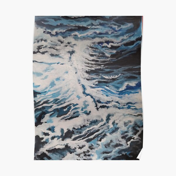 "Crest of the Waves Watercolor Painting" Poster for Sale by ...