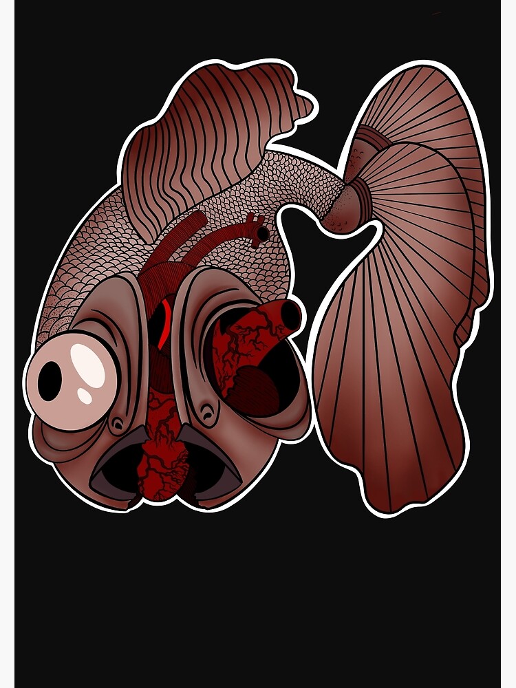 "Japanese fish horror" Poster for Sale by Ilonabortnik | Redbubble
