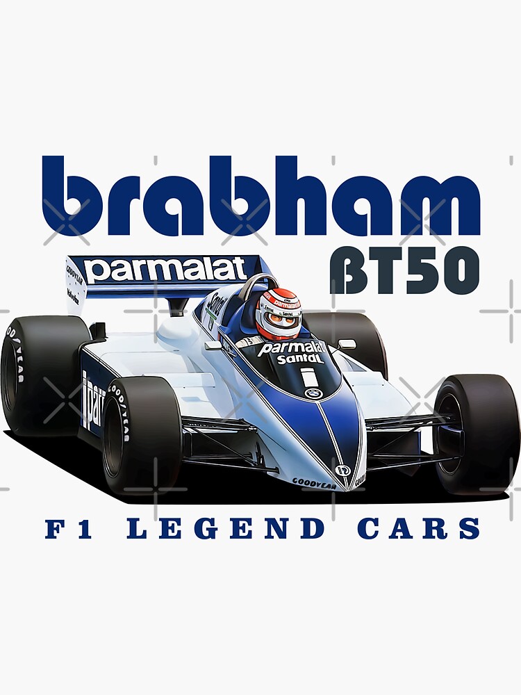 "Brabham F1 classic car retro 80s style " Sticker for Sale by heatshop ...