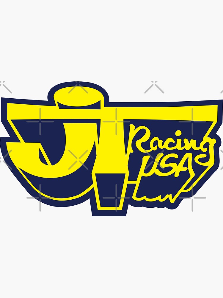 "JT Racing USA YELLOW/BLUE- Old School BMX" Sticker for Sale by ...