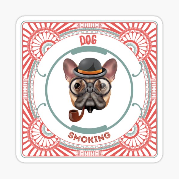 "dog smoking stickrs" Sticker for Sale by EZONEEE | Redbubble