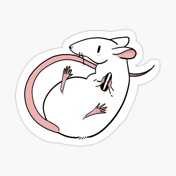 "White Rat " Sticker for Sale by I-am-a-ghoul | Redbubble