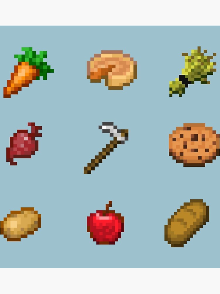 "Minecraft Food Pack " Poster for Sale by SagGason | Redbubble