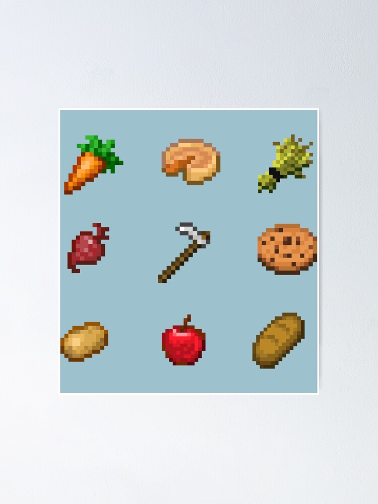 "Minecraft Food Pack " Poster for Sale by SagGason | Redbubble