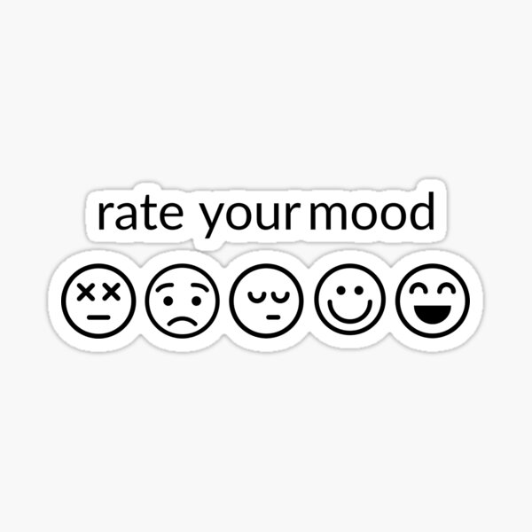 "mood chart" Sticker for Sale by Shroommee | Redbubble