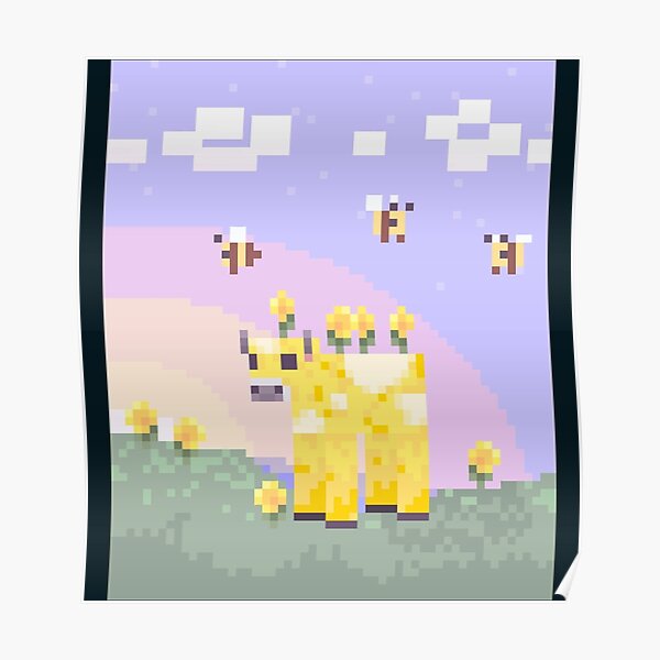 Póster «Minecraft Earth: retrato de Moobloom y abejas» de CleBoyeN ...