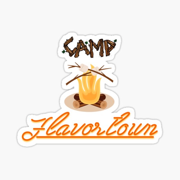 "Camp Flavortown" Sticker for Sale by PawsitiveMum3 | Redbubble