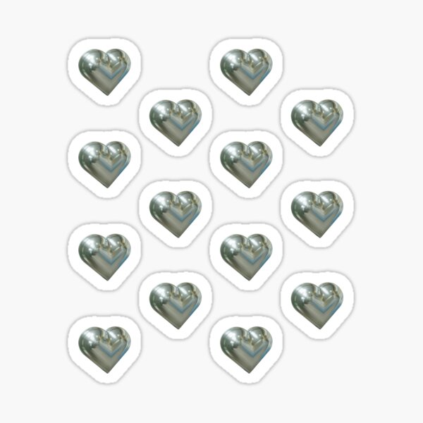 "Metallic Heart Sticker Pack" Sticker for Sale by Virtual-Artist ...
