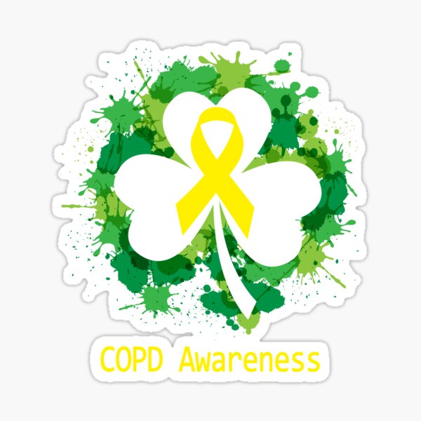 "COPD Awareness Clover Ribbon Happy Patricks Day Support COPD Warrior ...