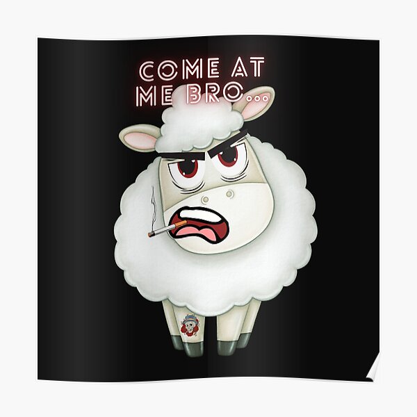 "Angry Sheep" Poster for Sale by vhogle | Redbubble