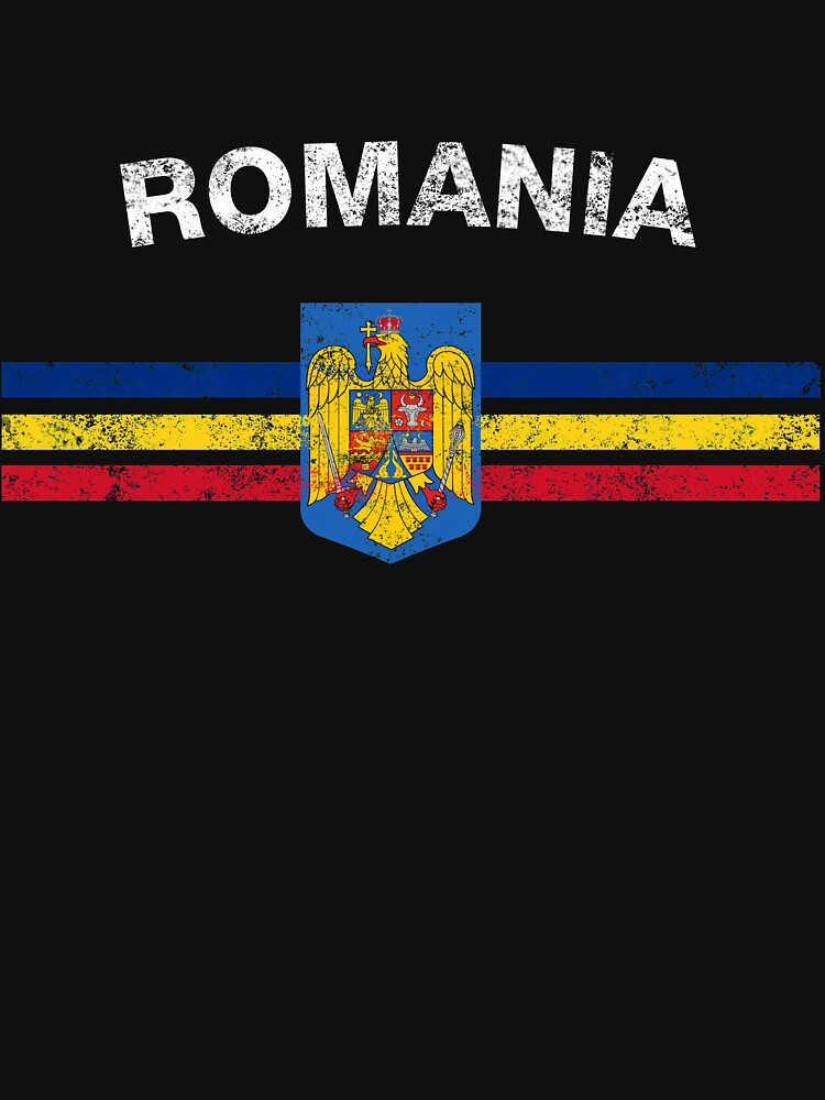 "Romanian Flag Shirt - Romanian Emblem & Romania Flag Shirt" T-shirt by ...