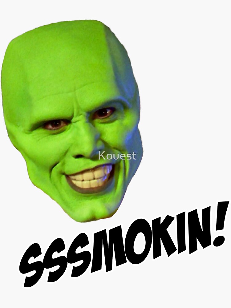 "THE MASK : SMOKIN !" Sticker for Sale by Kouest | Redbubble