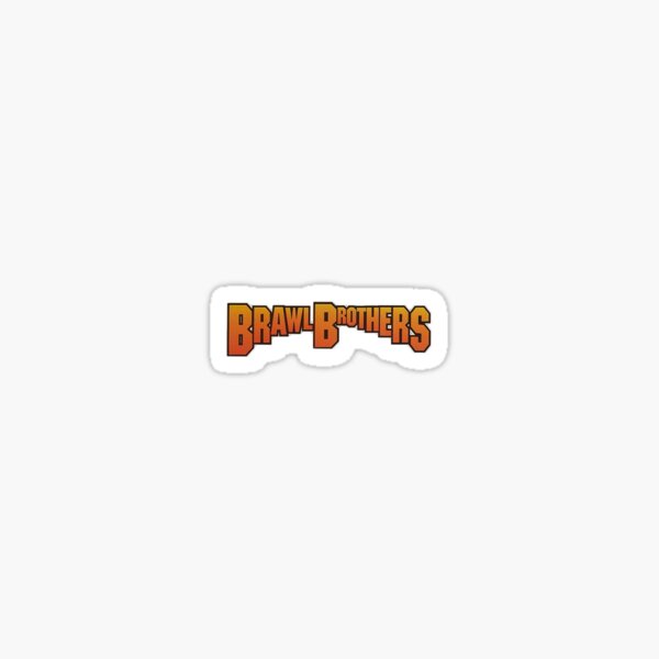 "Brawl Brothers-01" Sticker for Sale by RetroMetro | Redbubble