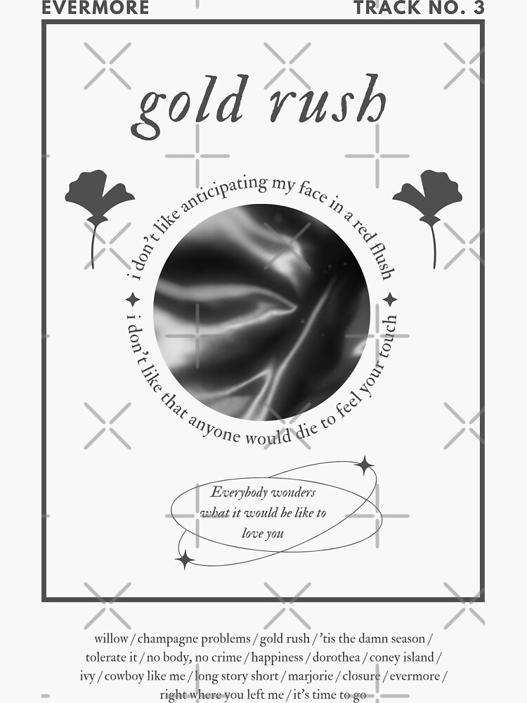 "Gold Rush - Taylor Swift" Sticker for Sale by deiachy | Redbubble