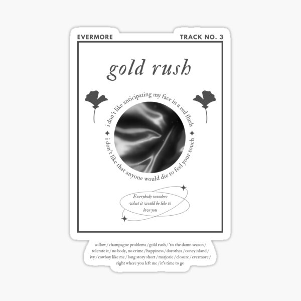 "Gold Rush - Taylor Swift" Sticker for Sale by deiachy | Redbubble