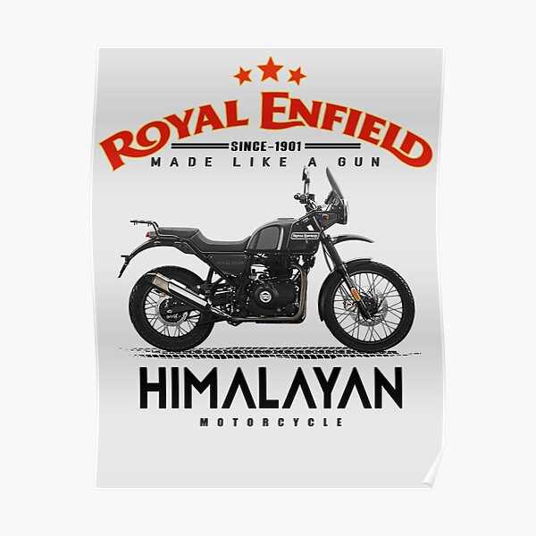 " Graphic Designs of Royal Enfield Himalayan" Poster for Sale by ...