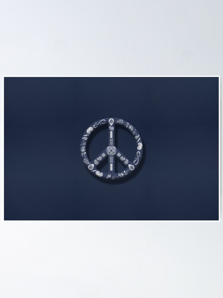 "Paisley Peace Symbol" Poster for Sale by nealcampbell | Redbubble