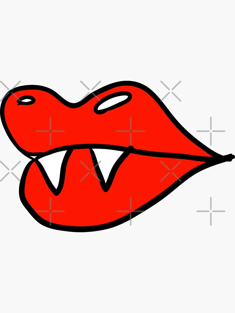 "Vamp - Red Lips" Sticker for Sale by souloff | Redbubble