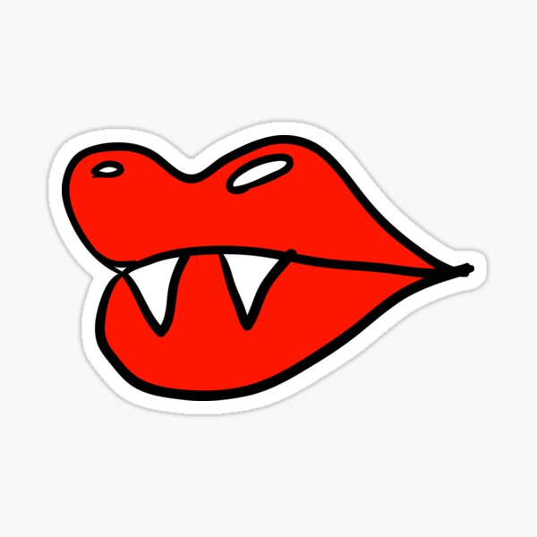 "Vamp - Red Lips" Sticker for Sale by souloff | Redbubble
