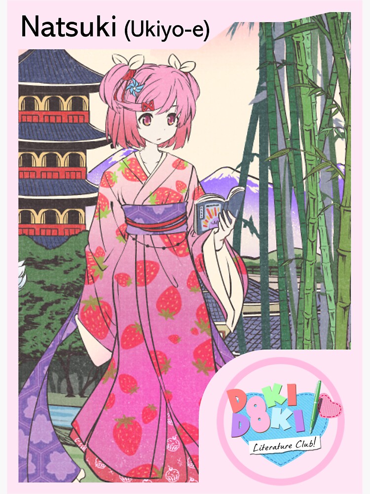 "Natsuki Ukiyo-e" Sticker for Sale by CoryRutan | Redbubble