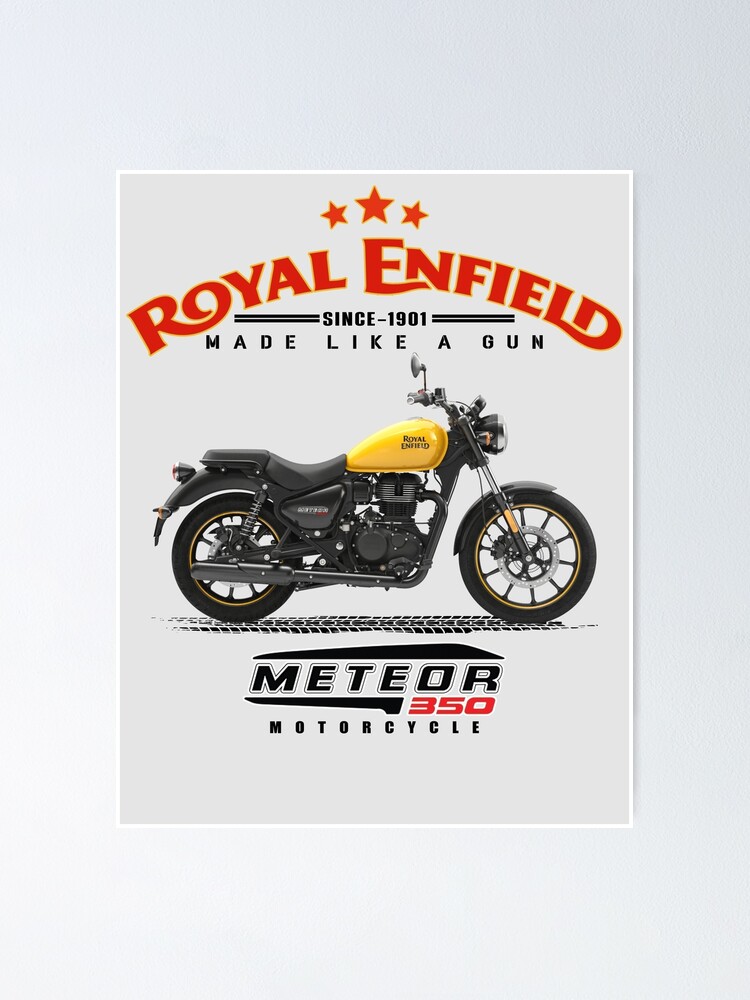 "Custom Graphic Designs of Royal Enfield Meteor 350" Poster for Sale by ...