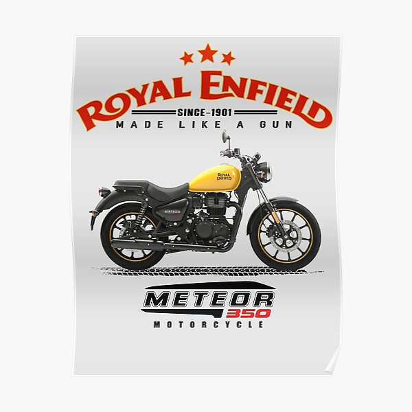 "Custom Graphic Designs of Royal Enfield Meteor 350" Poster for Sale by ...
