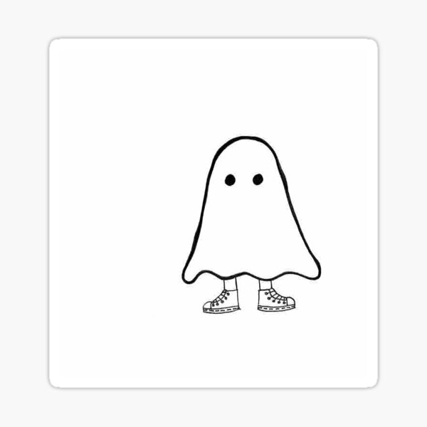 "Ghost in Sneakers" Sticker for Sale by ttroubadour | Redbubble