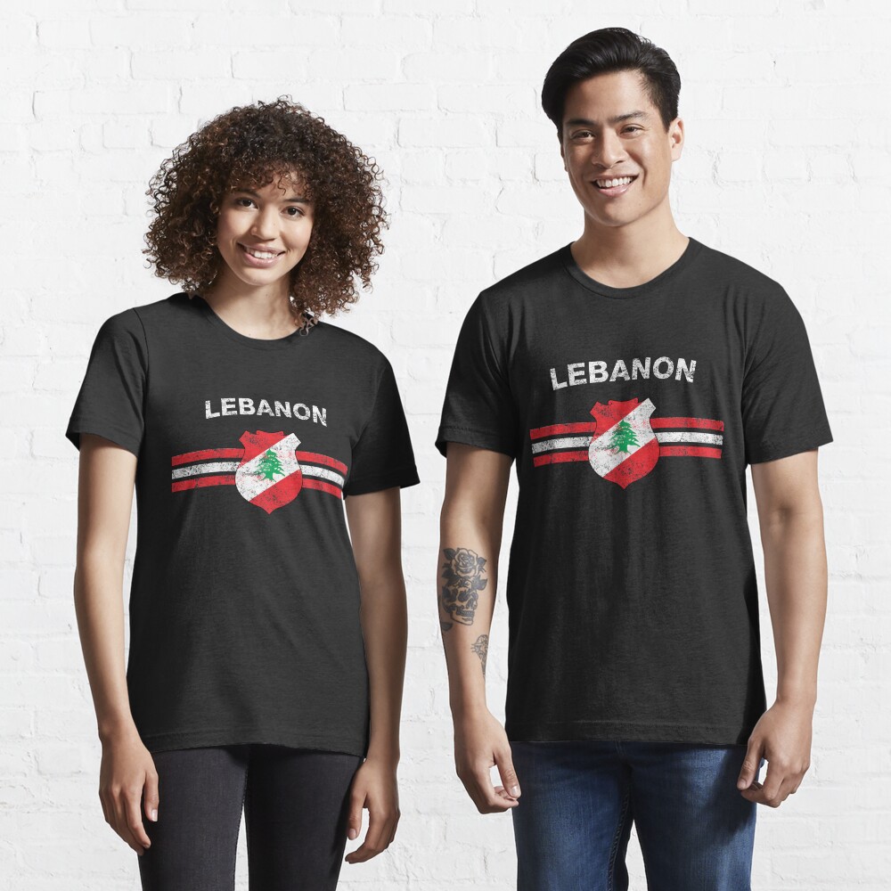 "Lebanese Flag Shirt - Lebanese Emblem & Lebanon Flag Shirt" T-shirt ...