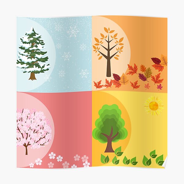 "Four Seasons in a Frame" Poster for Sale by AssortedDesign | Redbubble