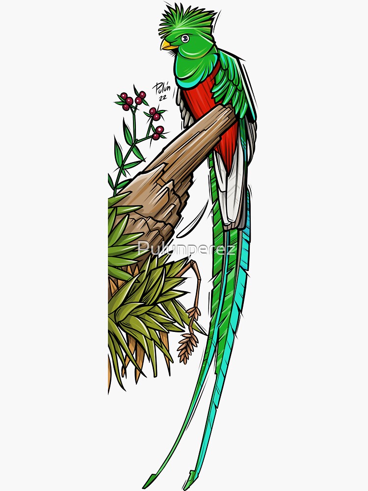 "quetzal sticker" Sticker for Sale by Pulunperez | Redbubble