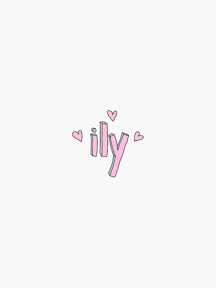 "ily" Sticker by janachesnut | Redbubble