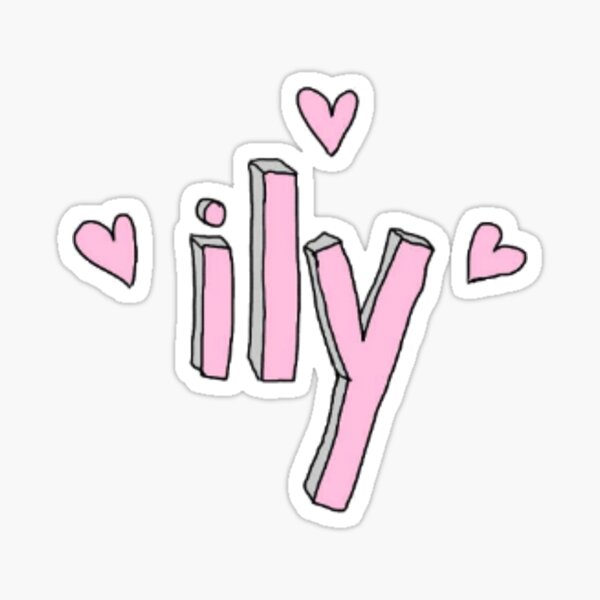 "ily" Sticker by janachesnut | Redbubble