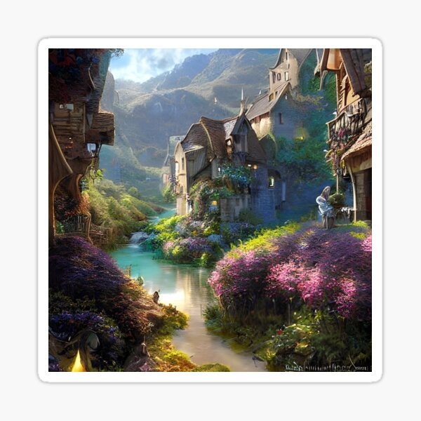 "Beautiful village" Sticker for Sale by tungvtt | Redbubble