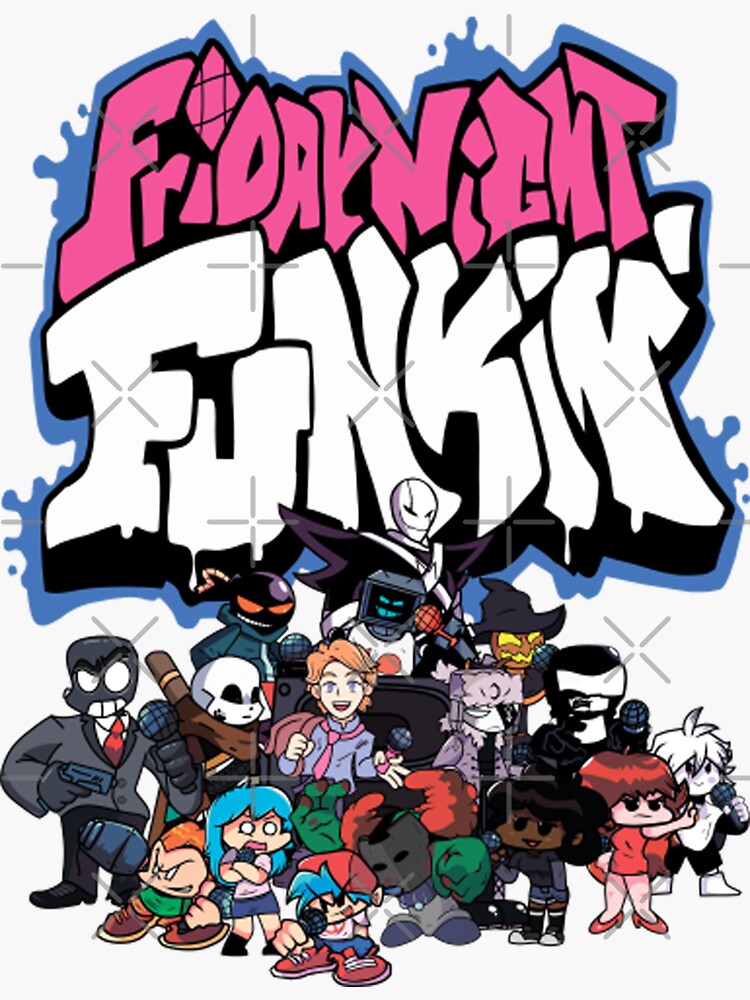 "FNF Characters FridayNight Funkin " Sticker for Sale by SkyRed233 ...