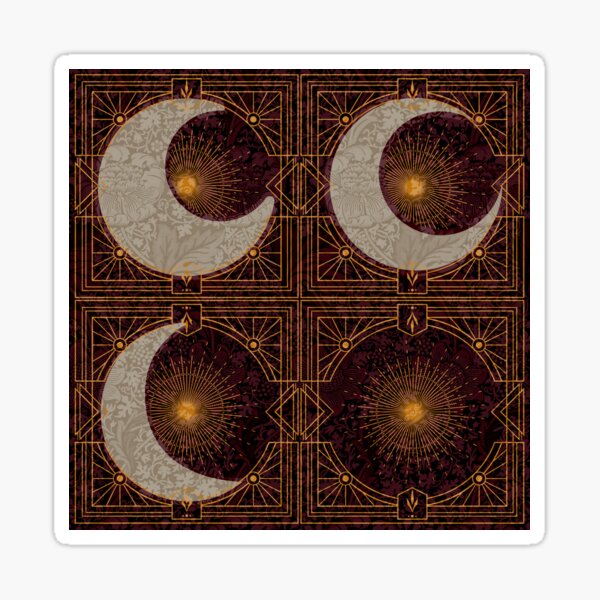 "Hippie Phases of the Moon" Sticker for Sale by MysticCellar | Redbubble