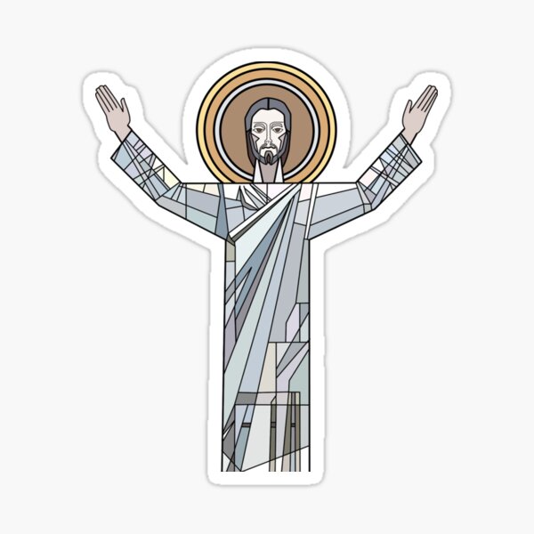 "Touchdown Jesus" Sticker for Sale by KarenSnyders | Redbubble