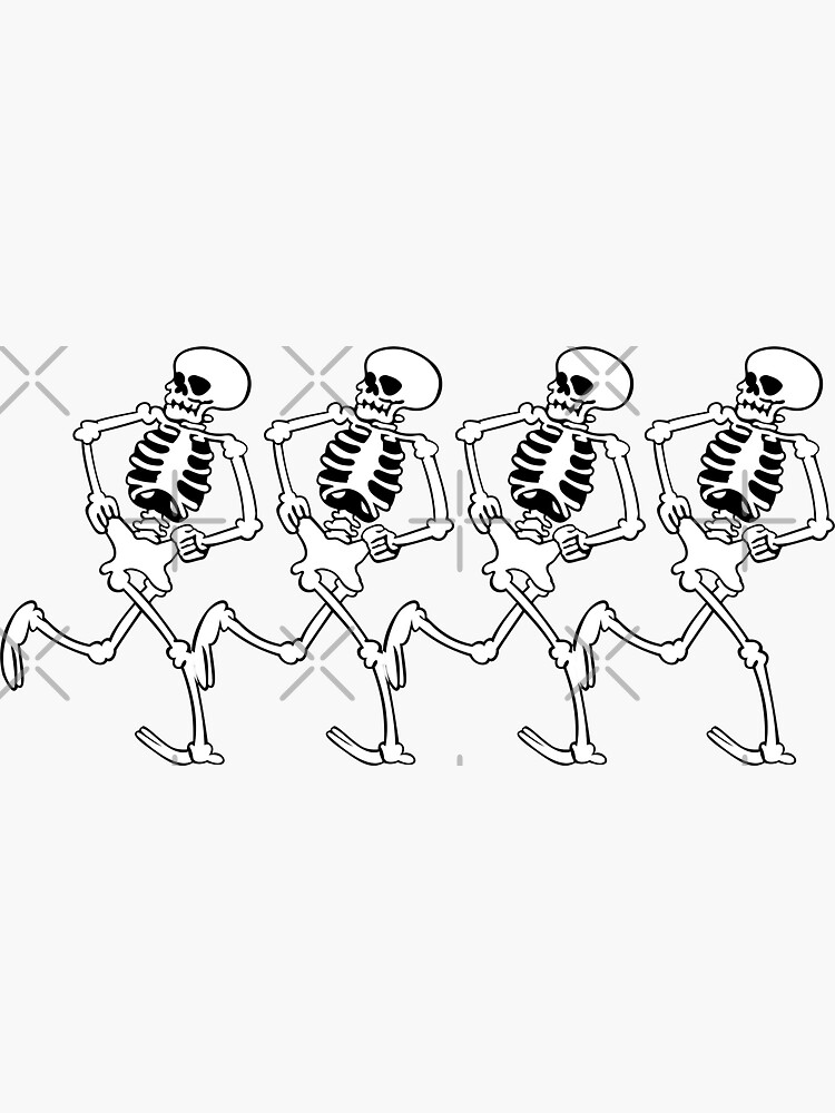 "Dancing Skeletons Dance Challenge For Men" Sticker for Sale by ...