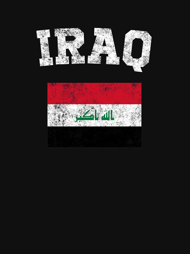 "Iraqi Flag Shirt - Vintage Iraq T-Shirt" T-shirt by ozziwar ...
