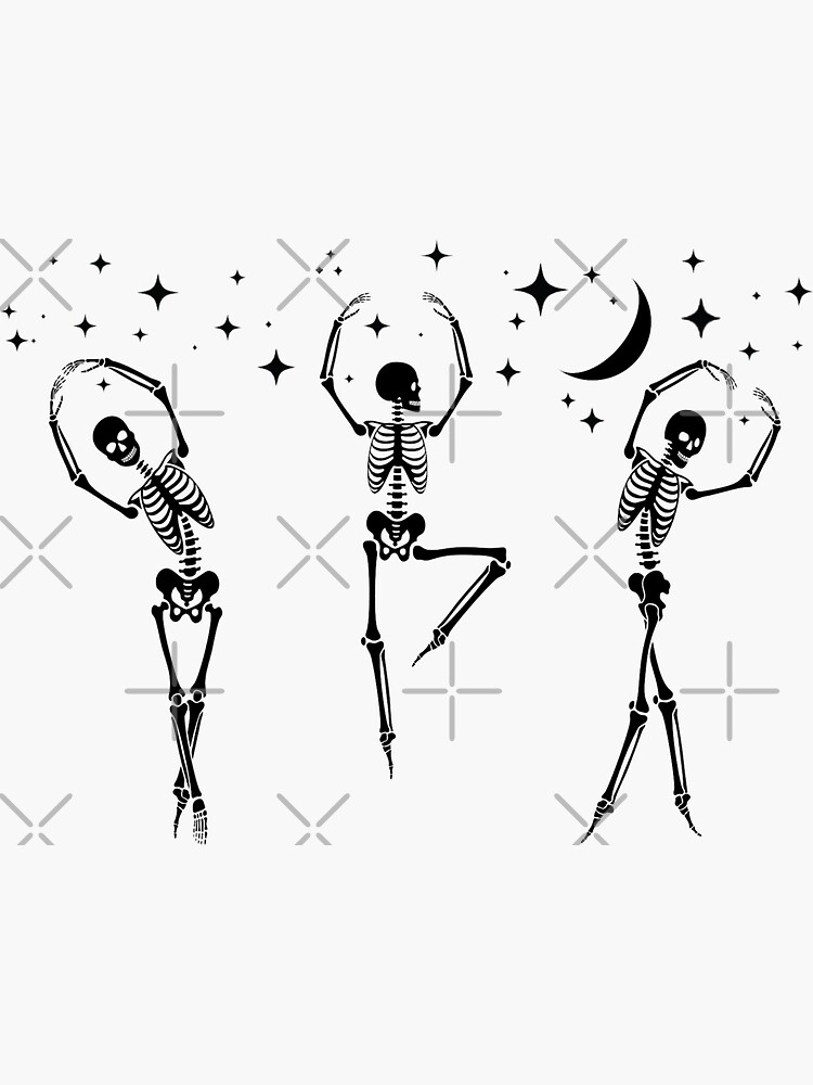 "Dancing Skeletons Dance Challenge For Men" Sticker for Sale by ...