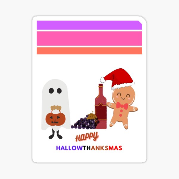 "Happy hallo thanks mas" Sticker for Sale by Aulooks | Redbubble