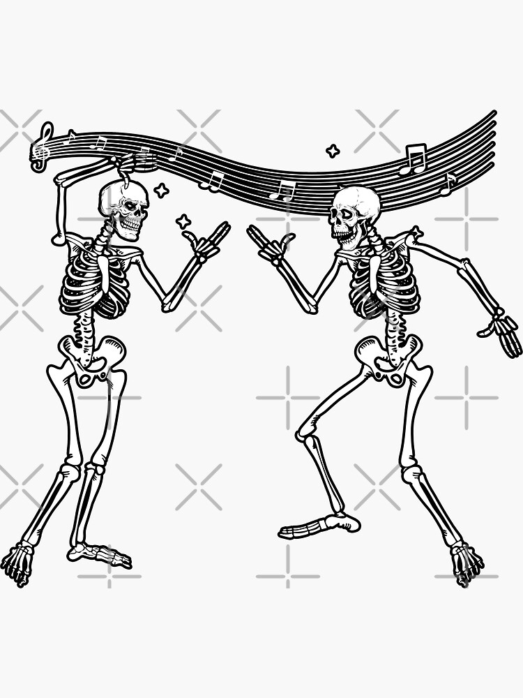 "Dancing Skeletons Dance Challenge For Men" Sticker for Sale by ...